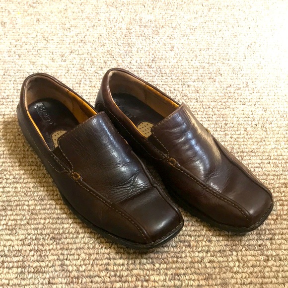 Born | Shoes | Born Mens Dark Brown Slip On Bike Toe Loafers Casual ...